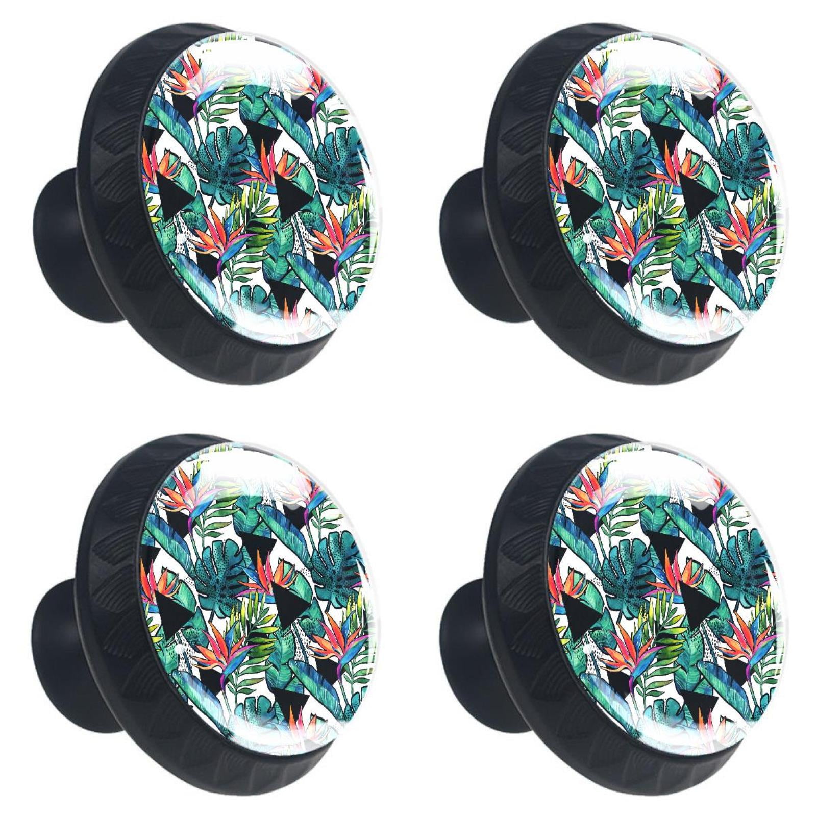 4 Pcs Tropical Leave Knobs for Kitchen Cabinet Cupboard Dresser ...