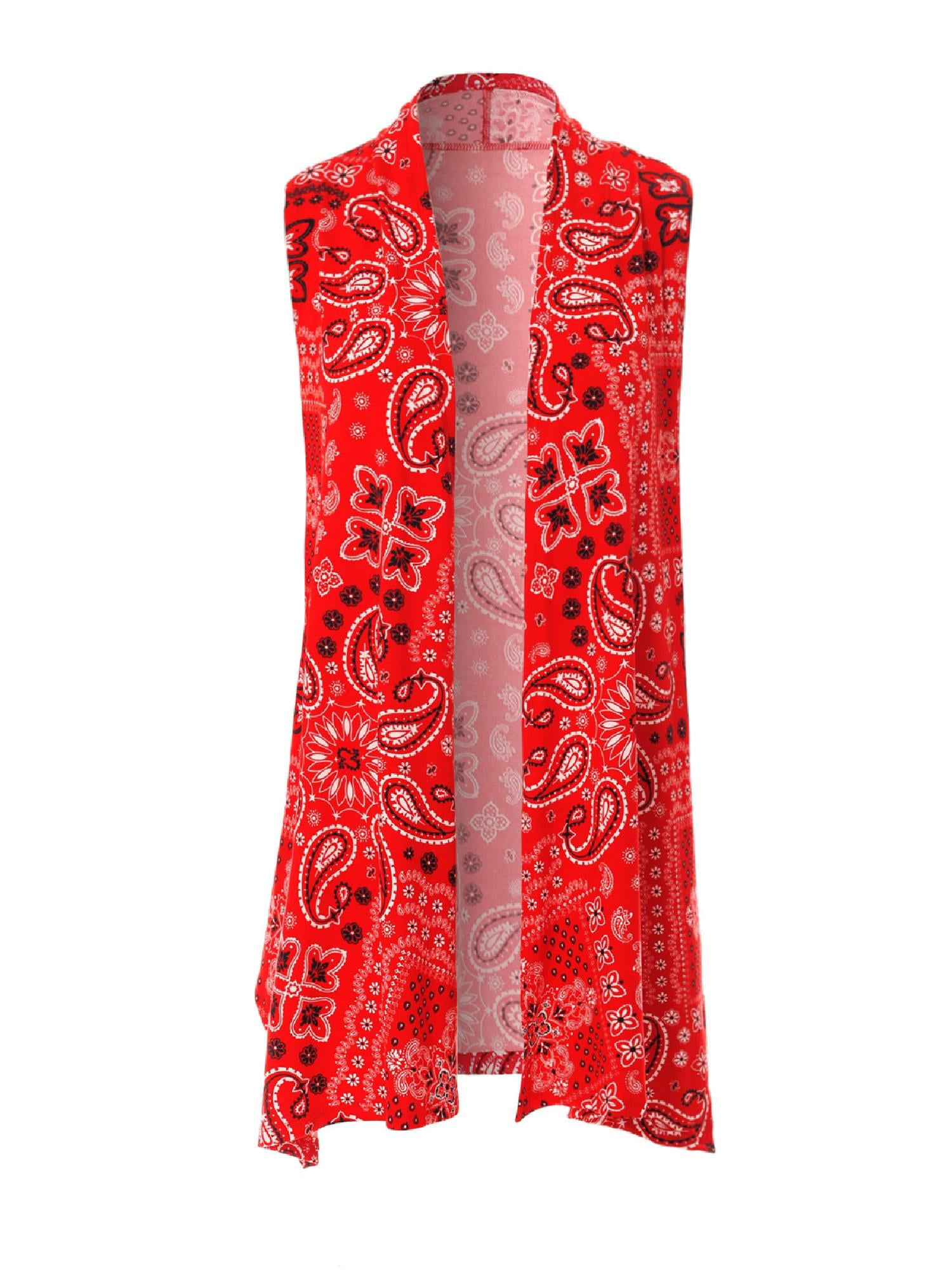 Made by Olivia Women's Open Front Draped Sleeveless Long Vest Cardigan ...