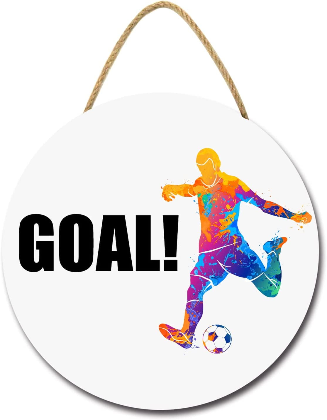 Eveokoki 11" Goal Soccer Signs for Bar Pub Club Living Room Farmhouse ...