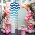Abstract Gradient Arch Backdrop Cover, 7.2FT, Waves Blue Khaki Water ...