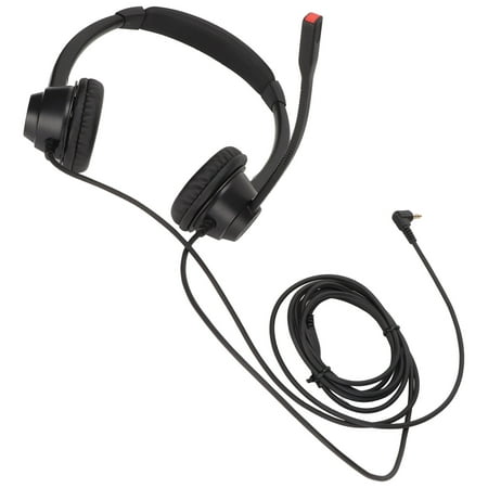 Dual Ear Telephone Headphone, 2.5mm Office Headset Black Noise ...