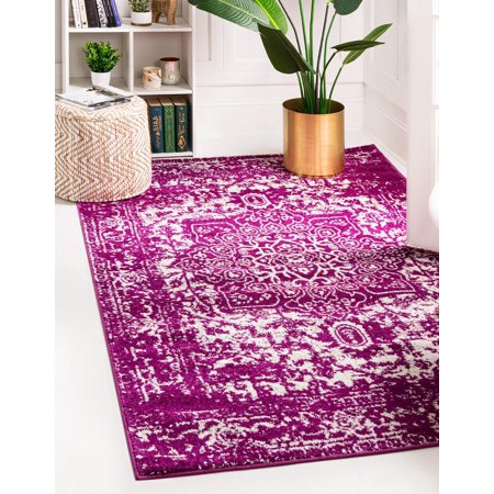 Rugs.com Arlington Collection Rug – 7' x 10' Purple Medium-Pile Rug ...