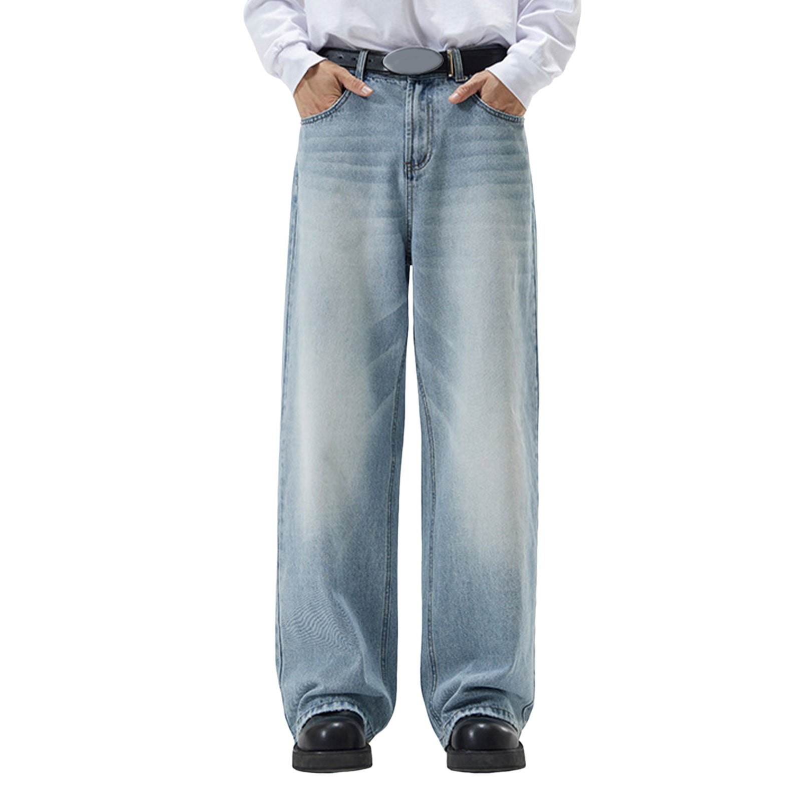 Click here for Chaochao Mens Denim Jeans Comfortable Loose Fit St... prices