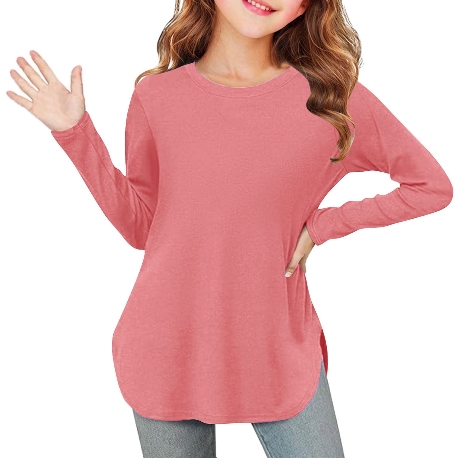 Click here for Biudgviw Girls Long Sleeve Shirts Soft Crew Neck S... prices