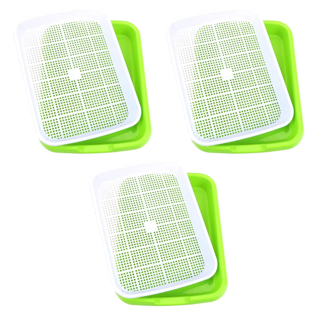 XUANYI 3 Pcs Seed Sprouter Tray, Sprouting Trays For Sprouts Sprouting ...