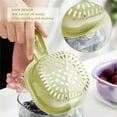 Dual-Layer Kitchen Draining Basket with Handle, Cute Fruit Vegetable ...