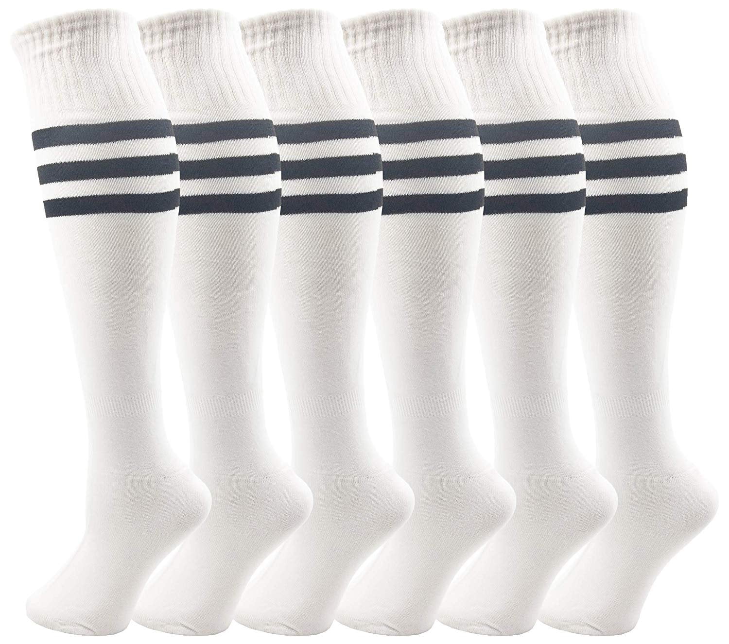 Kids Soccer Socks, 6 Pairs for Boys Girls, Athletic Sports Football Gym ...