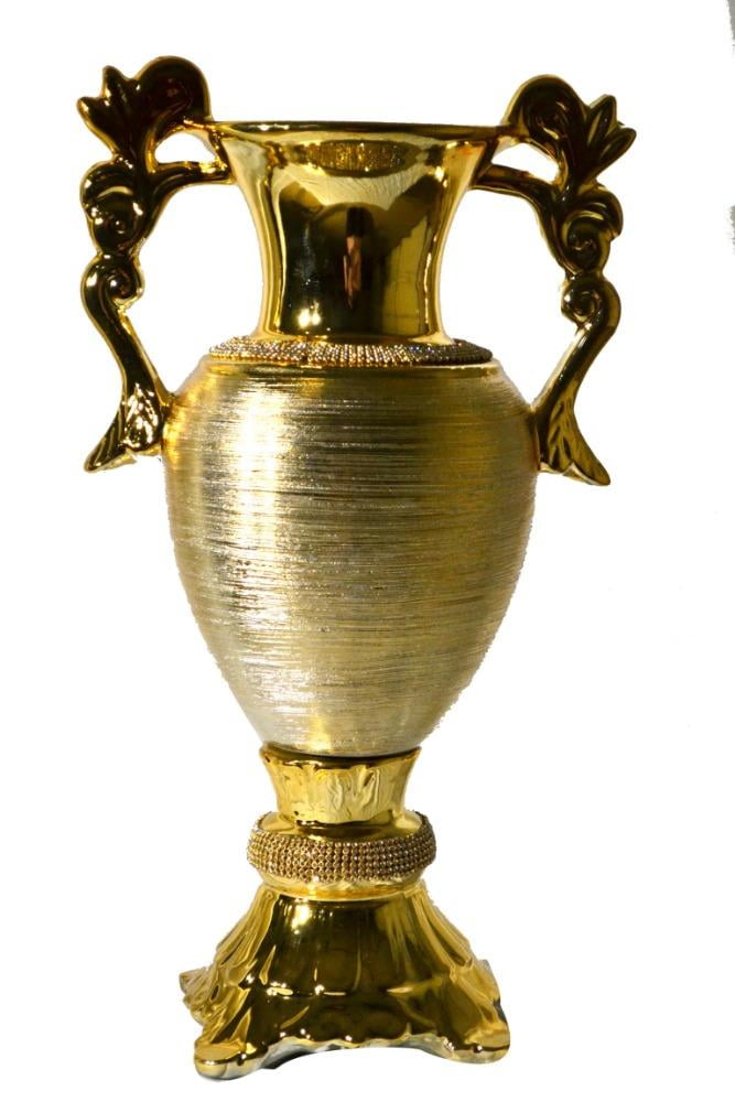 Ceramic Gold Wire-drawing Diamond Vase - Walmart.com