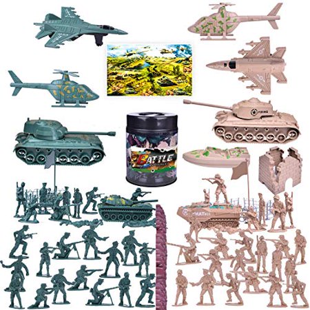 FUN LITTLE TOYS 180 PCs Army Men Action Figures Army Toys of WW 2 ...