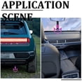2Pcs Plastic Devil Heart Rear Bumper Warning Handle Ring Auto Interior ...