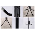 68.9x17.7in Metal Coat Rack Assembled Living Room Floor Hat Clothing ...