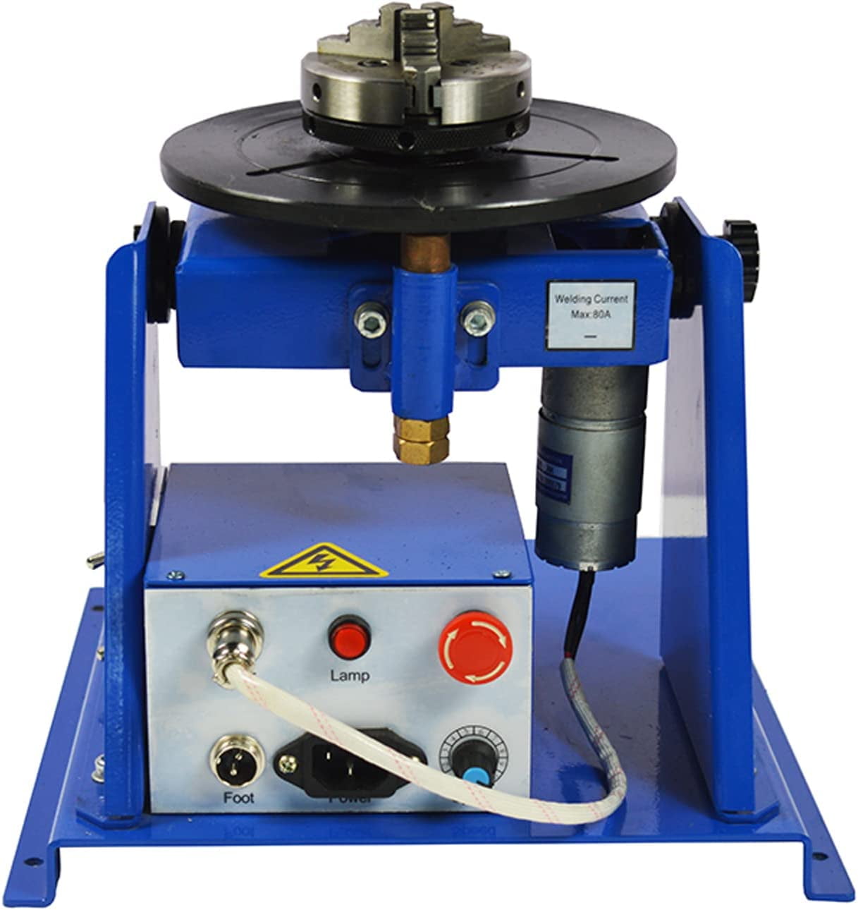 INTSUPERMAI 10kg Welding Turntable Positioner with 80mm 3 Jaw Chuck ...