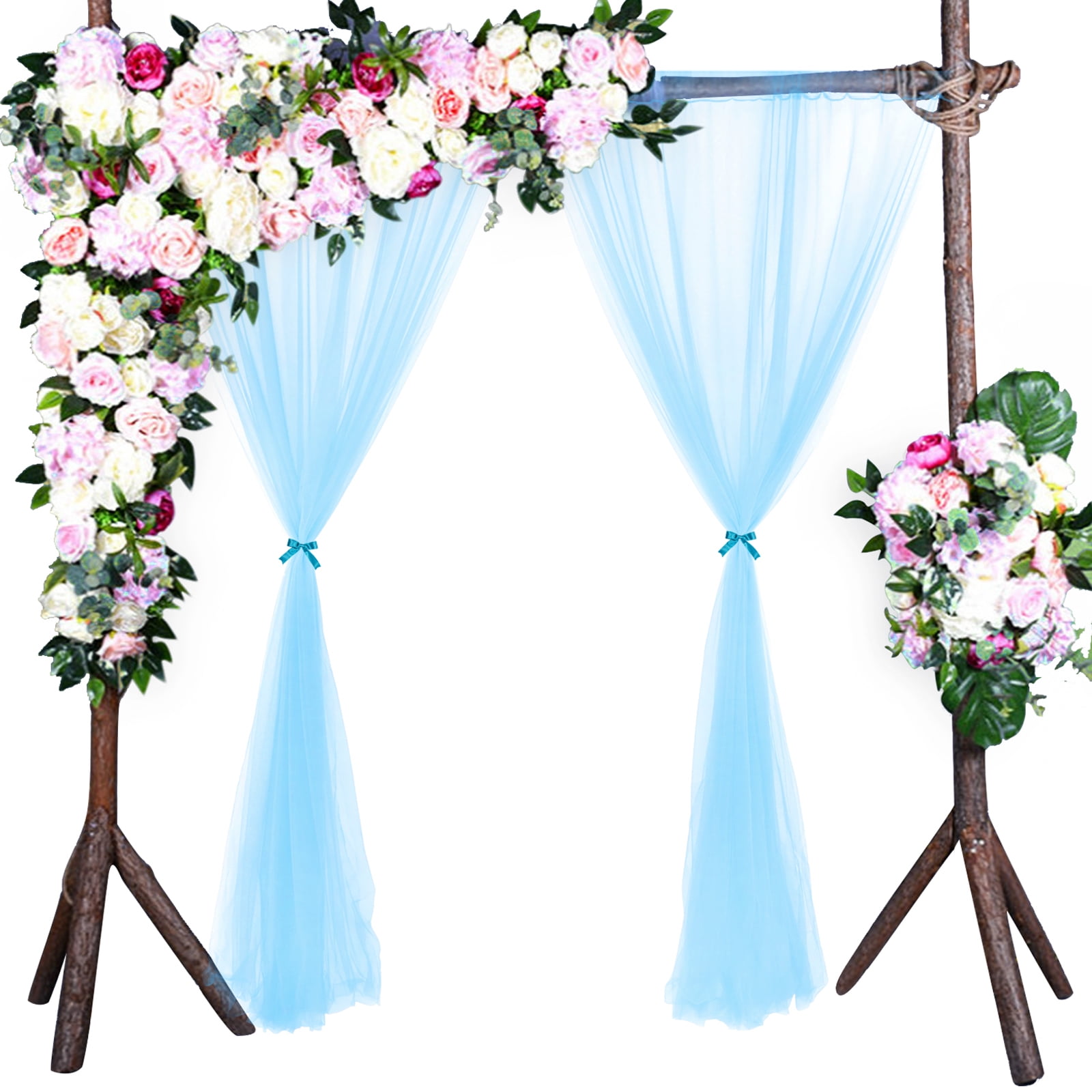 GadgetVLot 1Pcs Outdoor Translucent Mesh Curtains Wedding Party Arch ...