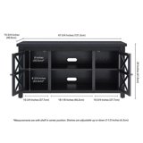 Pemberly Row Contemporary Engineered Wood 47" Black TV Stand - Walmart.com