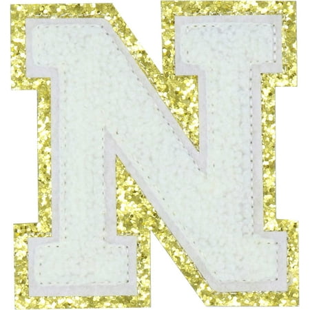 English Letter N Iron On Repair Patches Alphabet Sewing Appliques ...