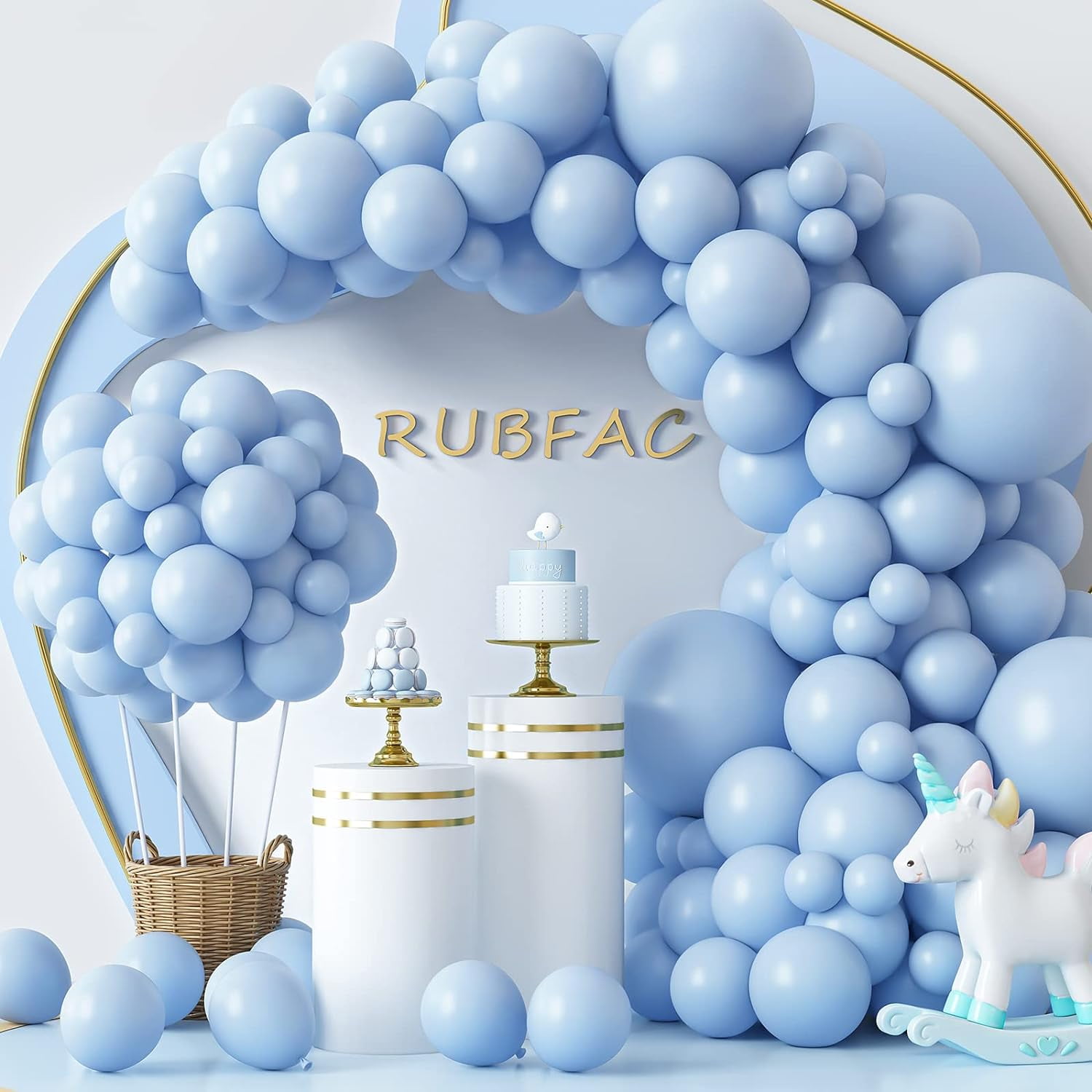 Click here for Unbranded 129pcs Pastel Blue Balloons Different Si... prices