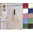 Double Swag Fabric Shower Curtain Includes Vinyl Liner, Shower Rings ...