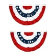 2Pcs 45×90cm Pleated Fan Flag, Double Sided US American Flag Bunting ...