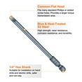 Uxcell SL5 Magnetic Slotted Screwdriver Bits 5mm S2 Steel Flat Head ...