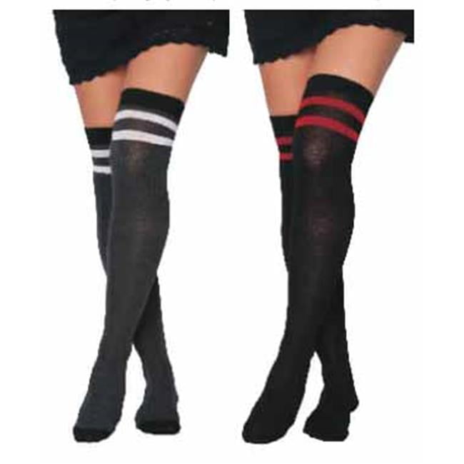 Eros GFV820 Womens Classic Rugby Over The Knee Socks with Striped Band ...