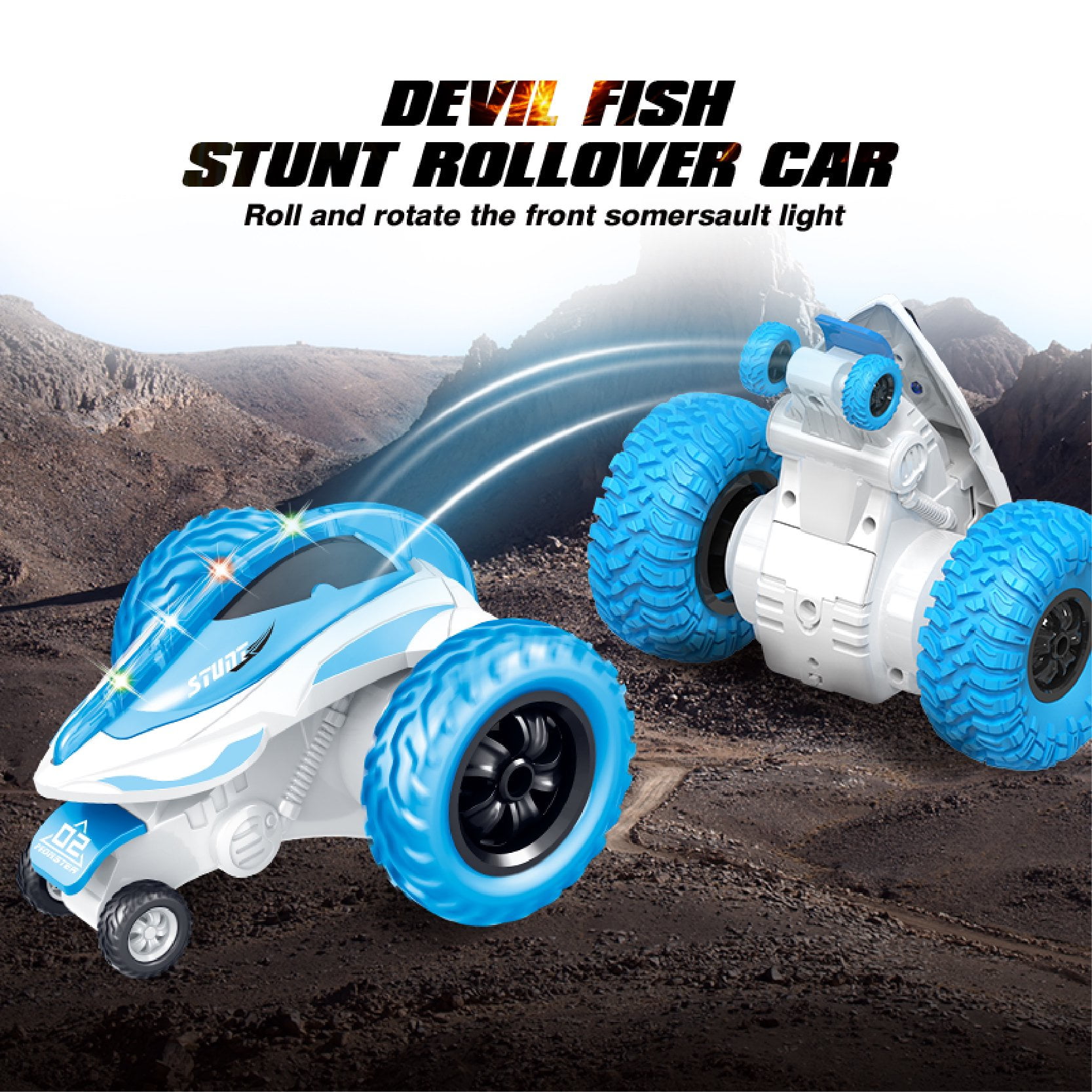 SeekFunning RC Devil Fish Rollover Stunt Car, Easily Implemented Drift ...
