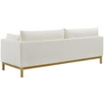 Meridian Furniture Langham Cream Textured Fabric Sofa Couch - Walmart.com