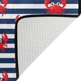Crab with Blue and White Stripes Pattern Bathroom Accessory Sets ...