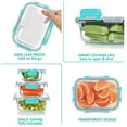 24 Pieces Glass Food Storage Containers Set Meal Prep Containers ...