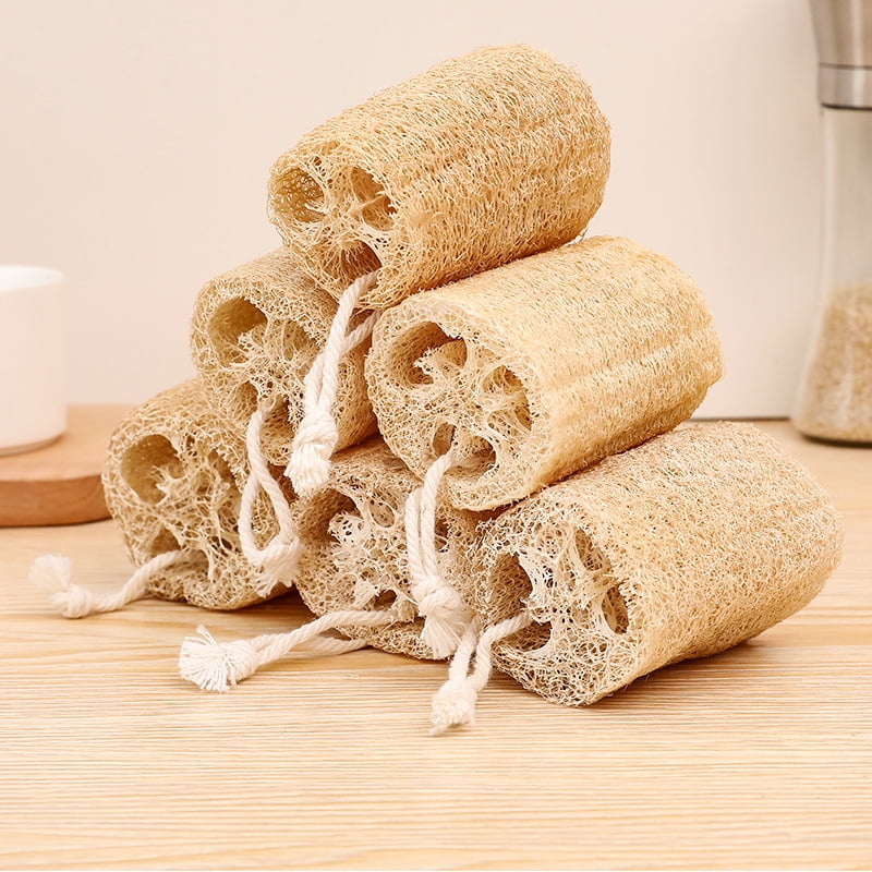 piezas de esponja vegetal natural para baño, ducha, exfoliante corporal ...