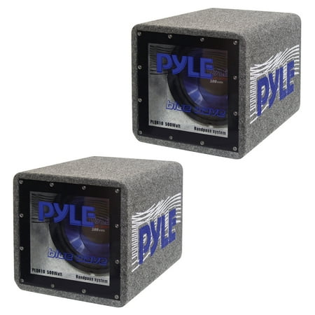 Pyle PLQB10 500W Car Audio Speaker Subwoofer Bandpass Enclosure System ...