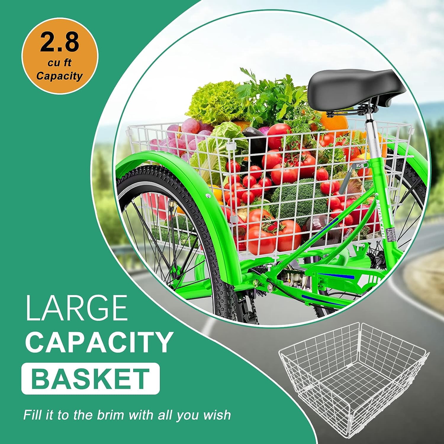 MOONCOOL Adult Tricycles, 3 Wheel 7 Speed Trikes, Thailand | Ubuy