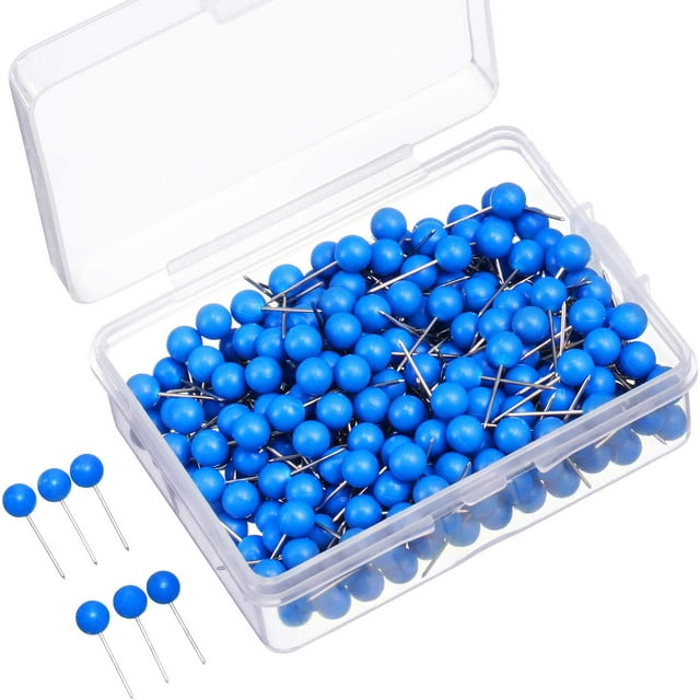 500 Pack Map Push Pins Map Tacks Small Size (Blue, 1/8 Inch) - Walmart.com
