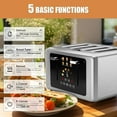 4 Slice Toaster, Touchscreen & Dual Independent Control Panel，5 Basic ...