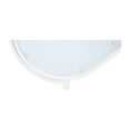 Oval Coffee Table, Outdoor Table with Tempered Glass Top White Aluminum ...