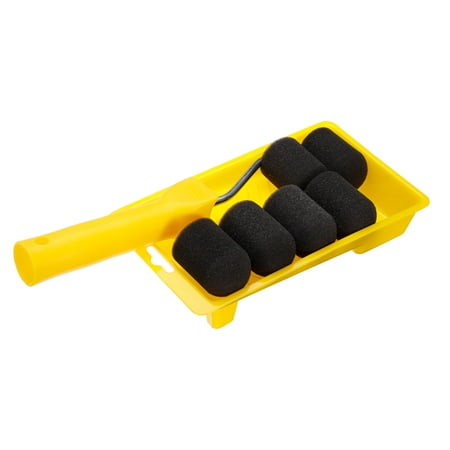 Unique Bargains Paint Roller Kit, 2Inch Black Water-Based Foam Paint ...