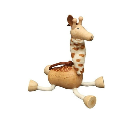 Solid Wooden Small Animal Doll Model Children Puppet Toy Creative Decor ...
