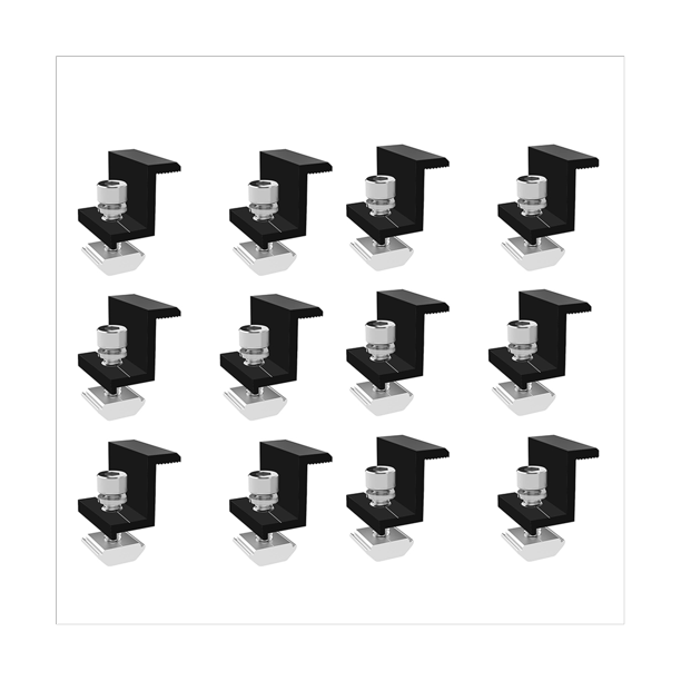 12 Pack Solar Module Holder End Clamp, End Clamp for Mounting Solar ...