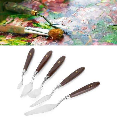 LAFGUR Oil Painting Spatulas,5pcs Stainless Steel Oil Painting Palette ...