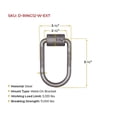 8 pack 1/2" Heavy Duty Weld-On Extended Forged D Ring w/ Mounting ...
