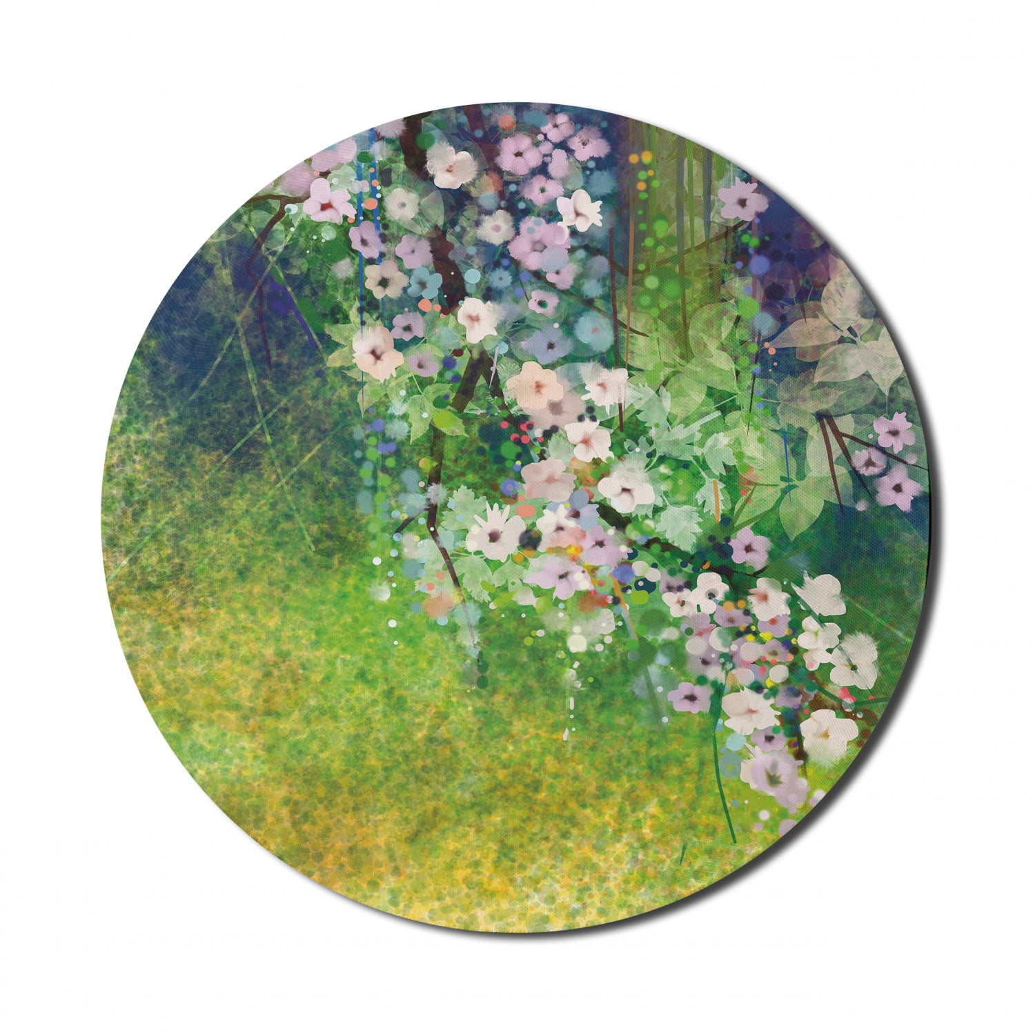 Flower Mouse Pad for Computers, Traditional Multicolored Japanese ...