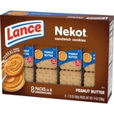 Lance Sandwich Cookies, Nekot Peanut Butter, 8 Individually Wrapped ...