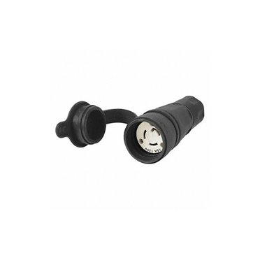 Hubbell HBL61CM64 Compact Gray Nylon Weatherproof Panel Mount Inlet ...