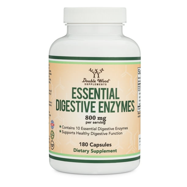 Digestive Enzymes - 180 x 400 mg capsules - Digestion Support ...
