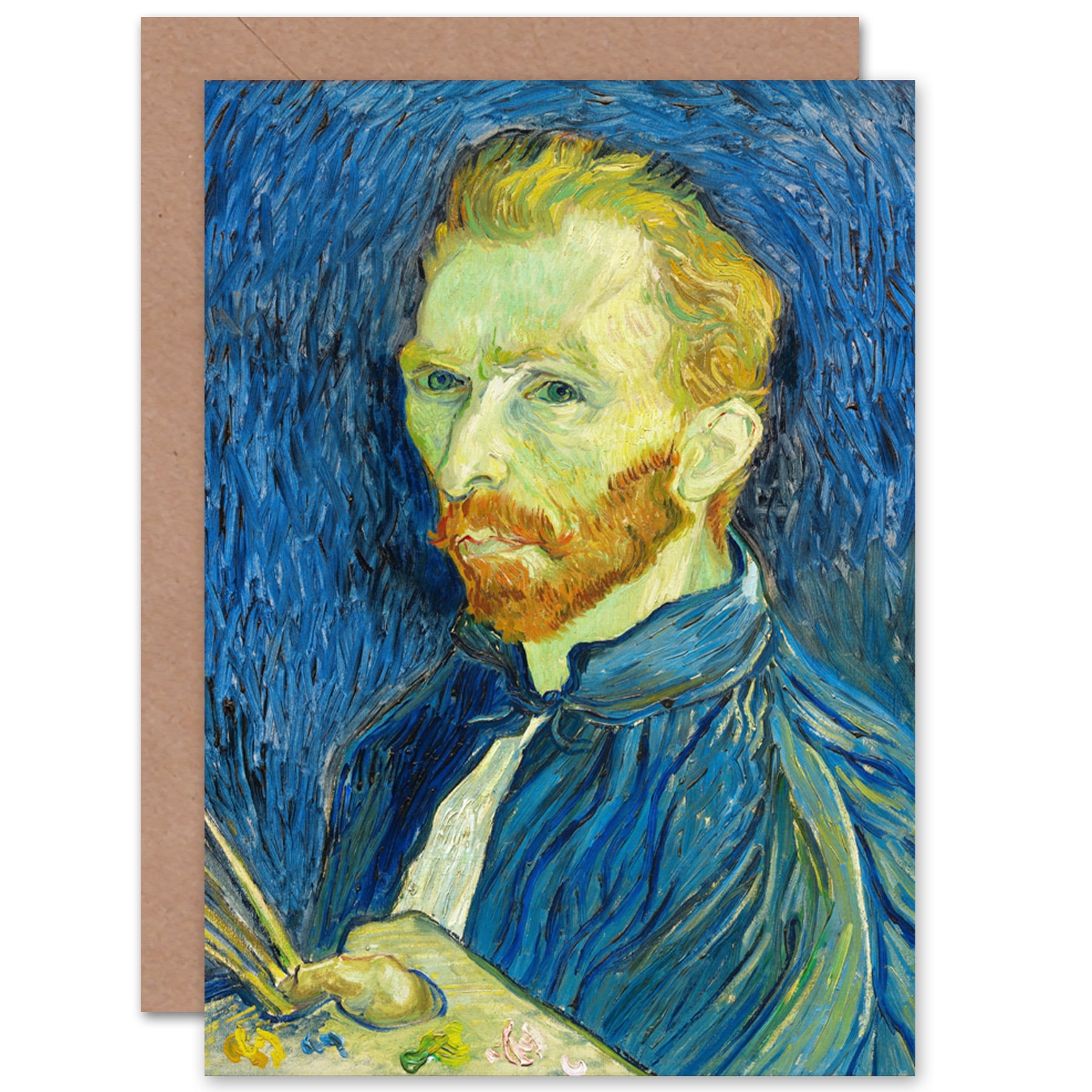 Vincent Van Gogh Self Portrait 2 Fine Art Greetings Card Plus Envelope ...