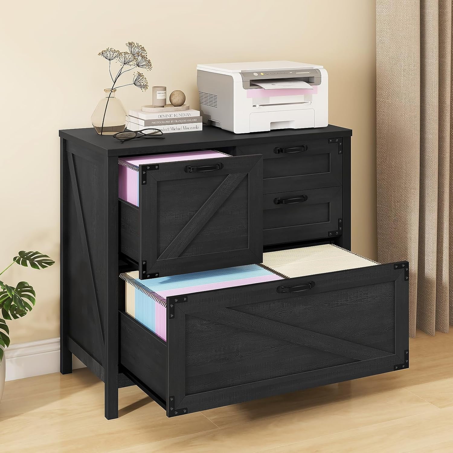 Click here for Veanerwood Lateral File Cabinet With 4 Drawers  Fa... prices