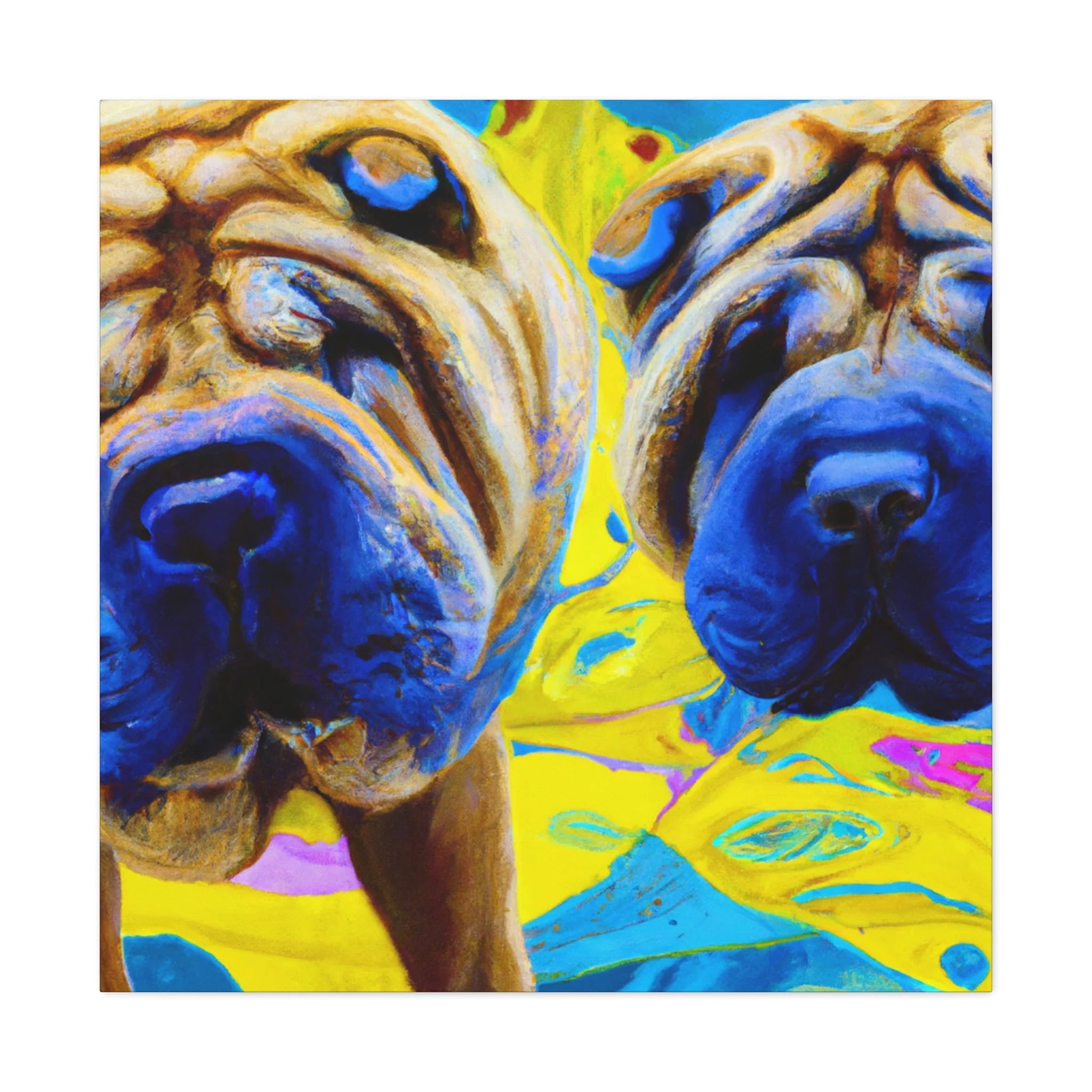Sleeping Shar Pei Dream - Canvas - Walmart.com