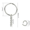 Metal Split Keychain Ring Parts 50 Key Chains With 25mm Open Jump Ring And Connector Make Your