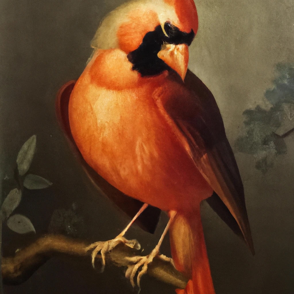 Classical Master Style Portrait of A Cardinal - 12" x 12" Art Print ...