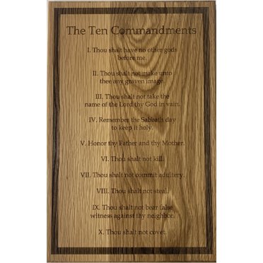 Christian Art Gifts 10 Commandments Wall Plaque - Exodus 20:2 - Walmart.com