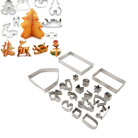Gingerbread House Cutter 18 PCS Gingerbread House Cutter Stainless ...